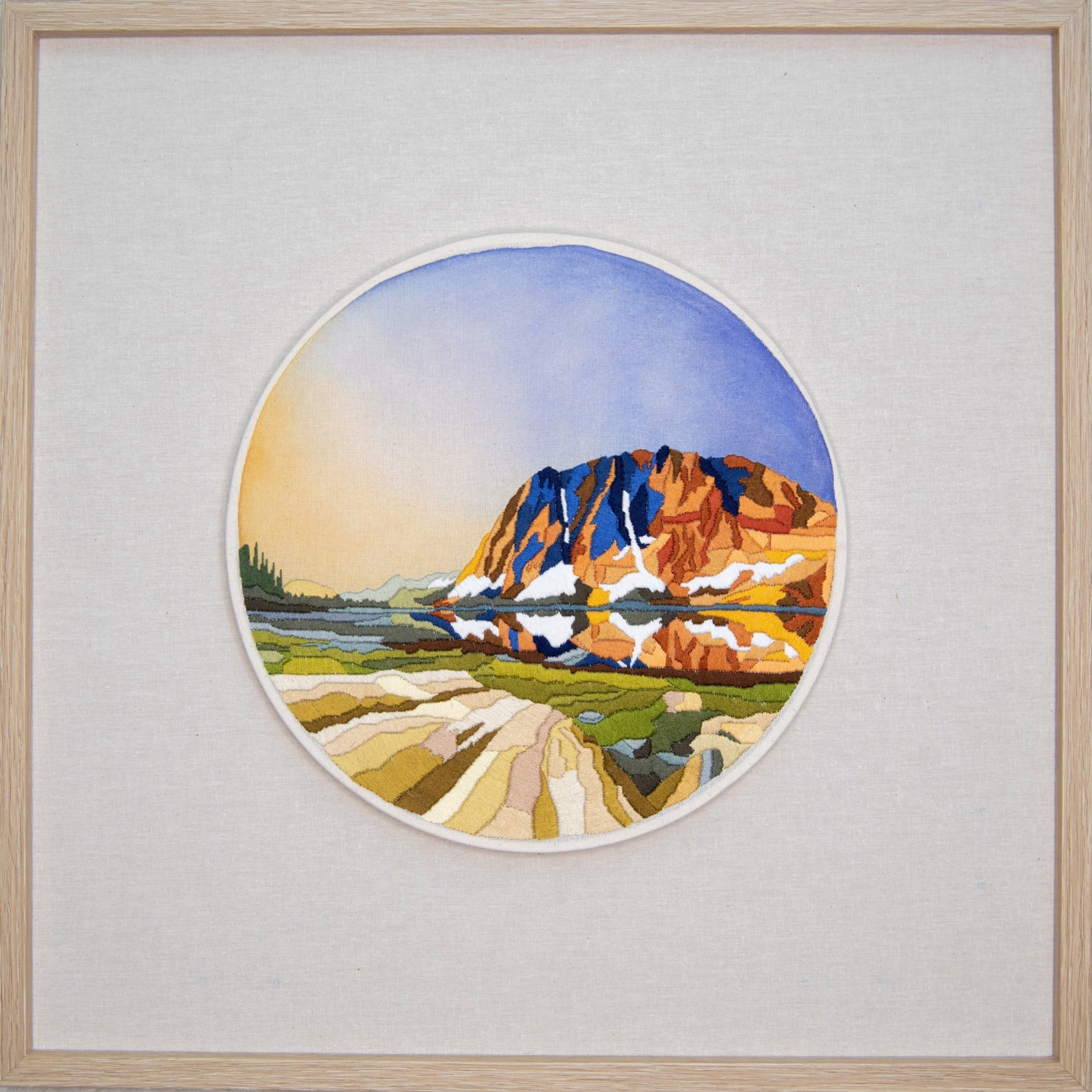 "Floe Lake" Embroidered Wall Art – Alberta Craft Council