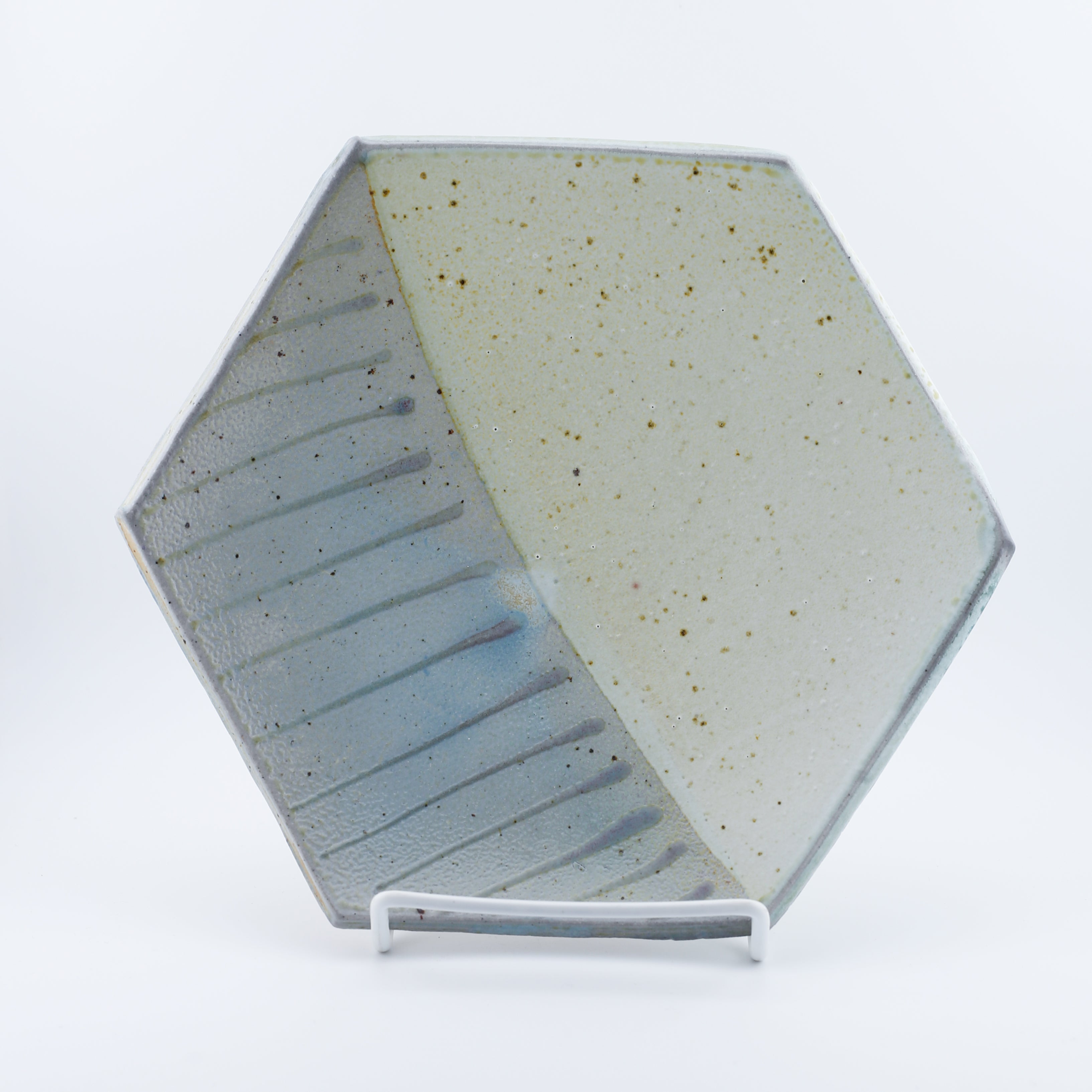 Hexagon Plate - Soda Fired – Alberta Craft Council