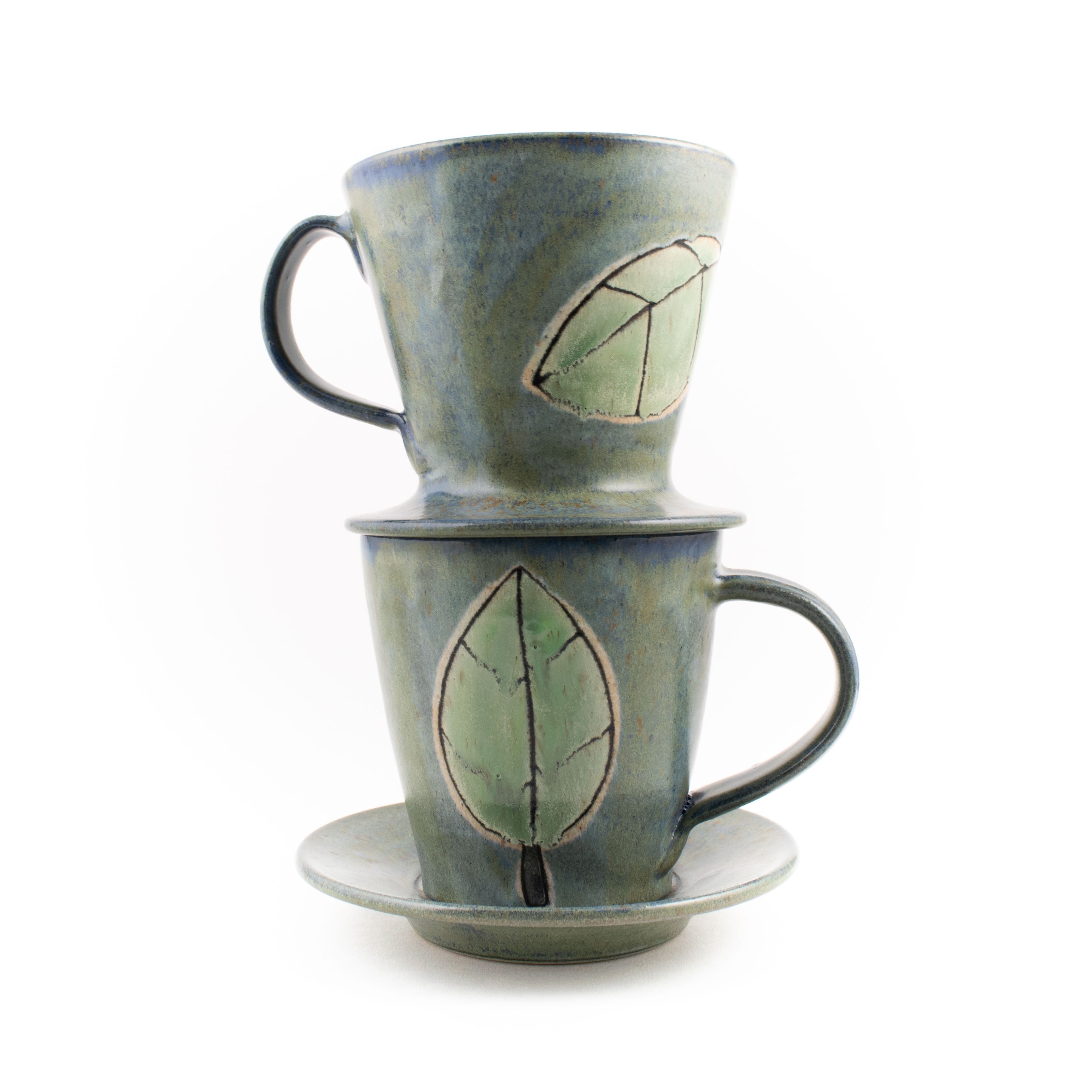 Pour Over Set, 3pc Leaf – Alberta Craft Council