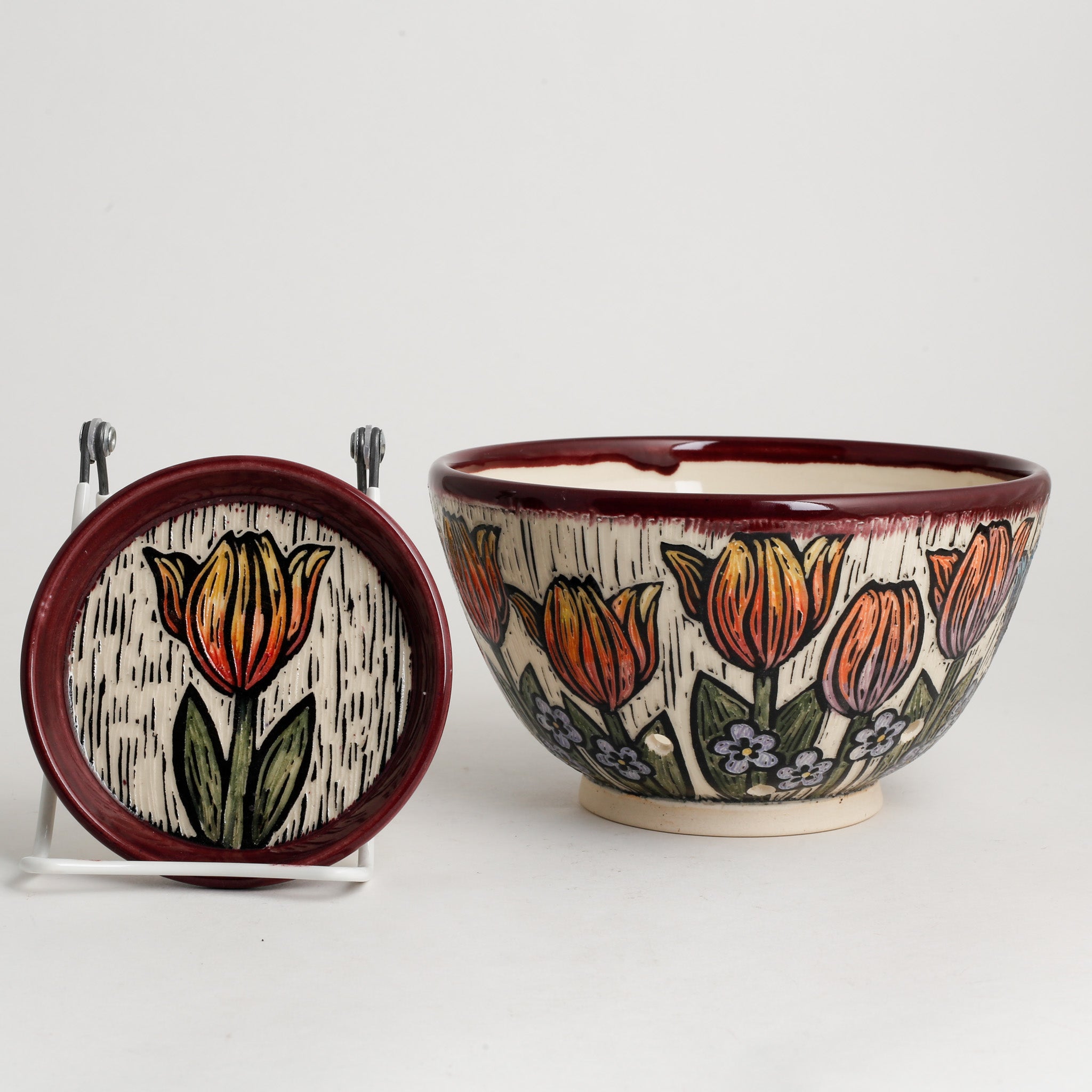 Bowl, Berry - Tulip, Purple – Alberta Craft Council